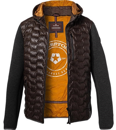 Milestone | Darwin Leather Jacket | Men's | Brown/Charcoal – Confluence ...