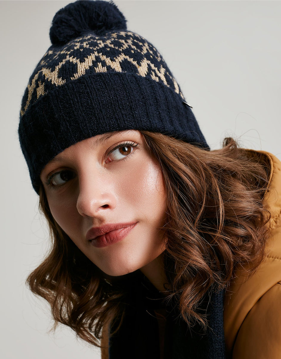 Joules | Shetland Fair Isle Hat | Women's | French Navy – Confluence ...