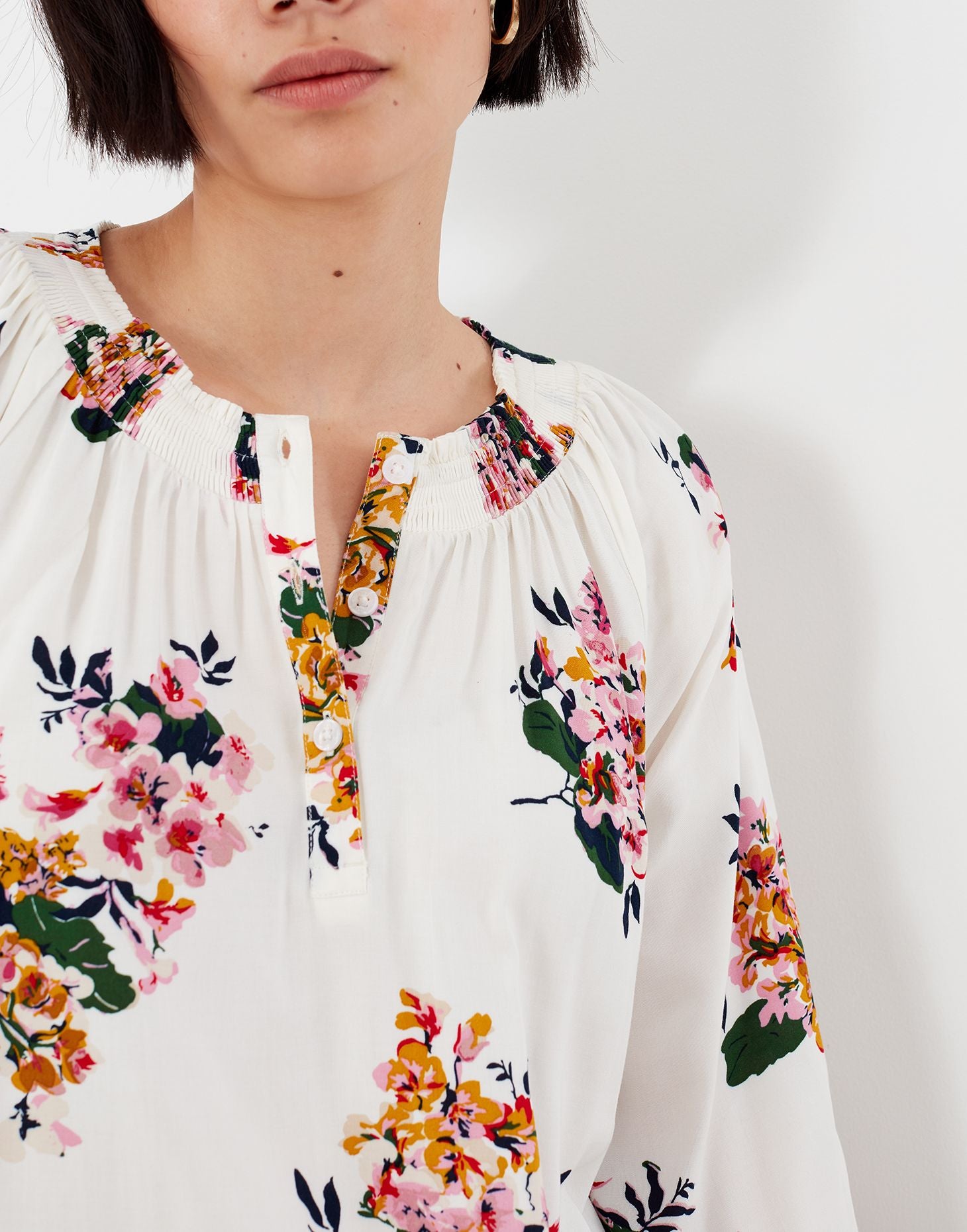 Joules | Talia Smocked Neck Popover | Women's – Confluence Running Company